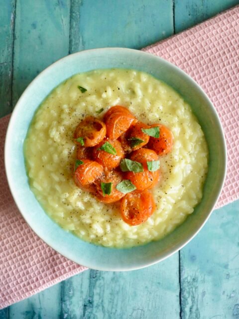 Cheese and Tomato Risotto (Gluten Free, Dairy Free)