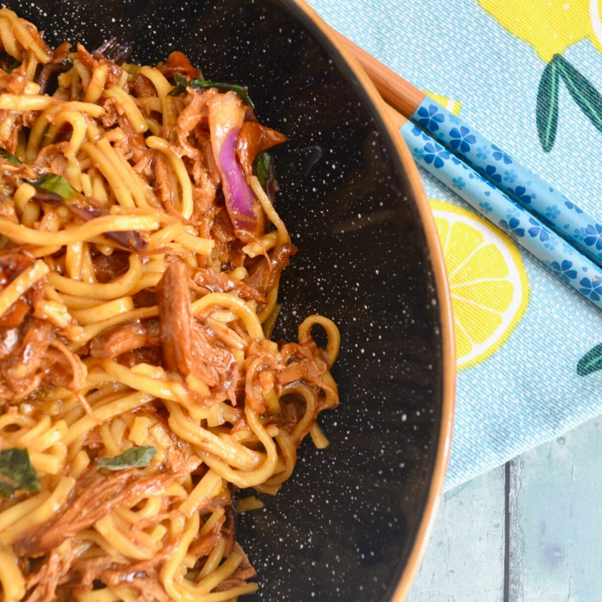 Slow Cooked Chilli Garlic Pork Noodles (Gluten Free, Dairy Free)