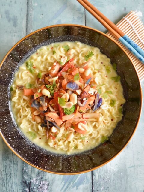 Veggie Thai Green Noodle Bowl (Gluten Free, Dairy Free)