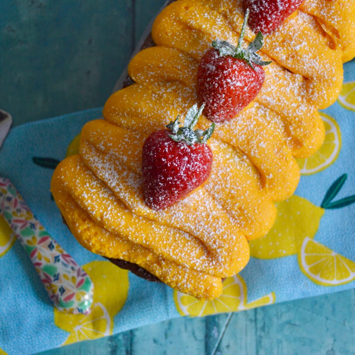 Mango & Strawberry Cake (Gluten Free, Dairy Free)